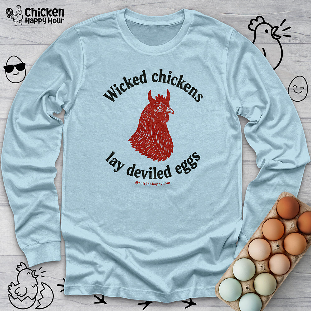 Wicked Chickens Lay Deviled Eggs Long Sleeve – Chicken Happy Hour